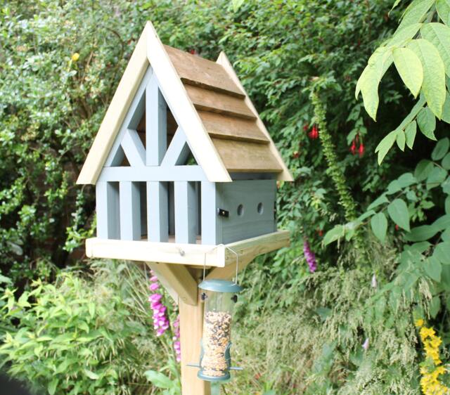 Superior Handpainted Bird Table, Wooden Bird Feeder Pigeon Proof by ...