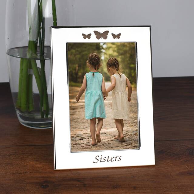 Engraved Sisters Butterflies Photo Frame 4x6 Pictures Frames Gifts ...