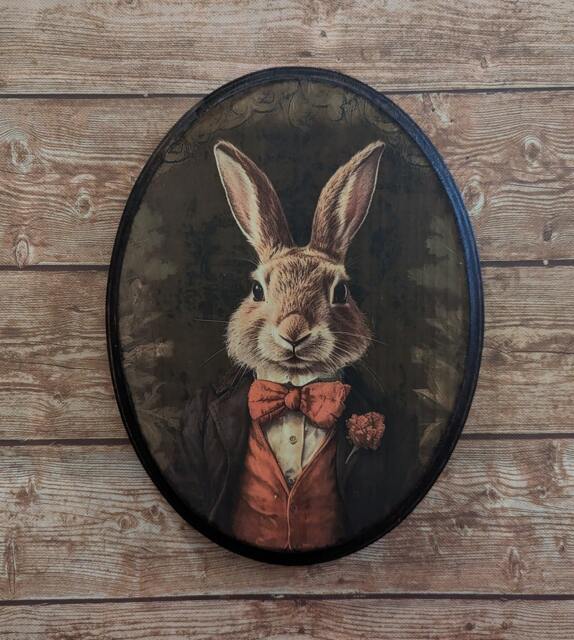 Mr Rabbit Victorian Portrait - Vintage Style Cottagecore Animal Wall ...