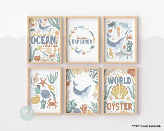 Set Of 3, 6, Mix & Match, Sea Life, Print, Ocean Decor, Kids Prints ...
