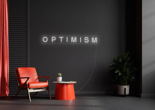 Optimism Neon Sign - Led Neon Sign, Wall Decor, Happy Led Sign, Custom Optimistic Gift Ideas by ...