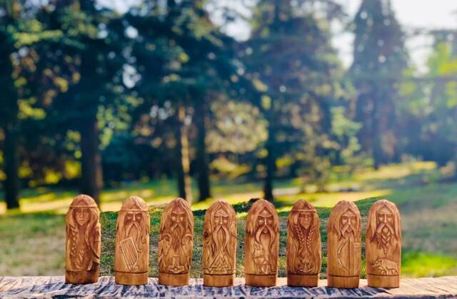 Viking Statue, Norse Gods Odin, Freyja, Thor, Tyr, Baldur, Freyr ...