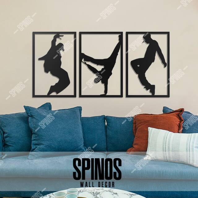 Hip Hop Dance Wood Wall Art Breakdancer Decor, Set Of 3 by Etsy ...
