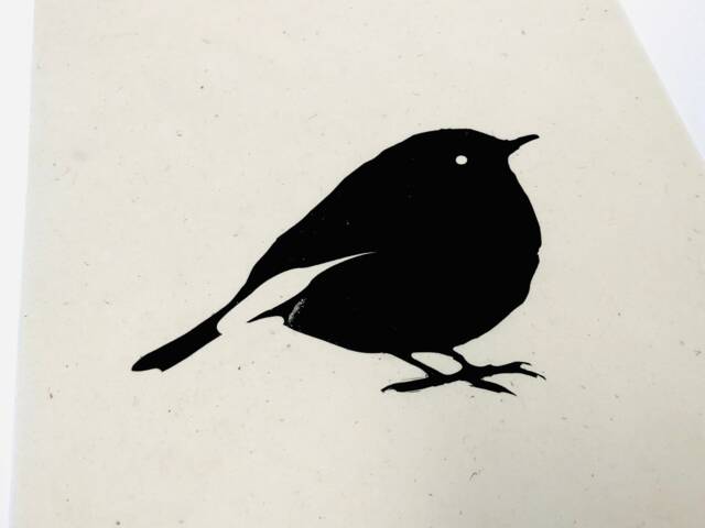 Simple Black Bird Lini Inspired Print, Nature, Bird, Chickadee, Animal ...