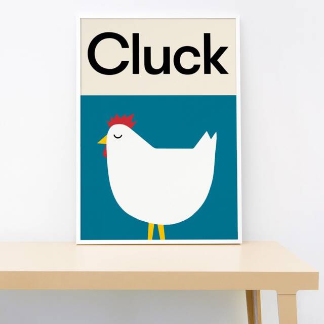 Cluck Hen Print Animal Sounds Poster, Kids Nursery Art by Etsy ...