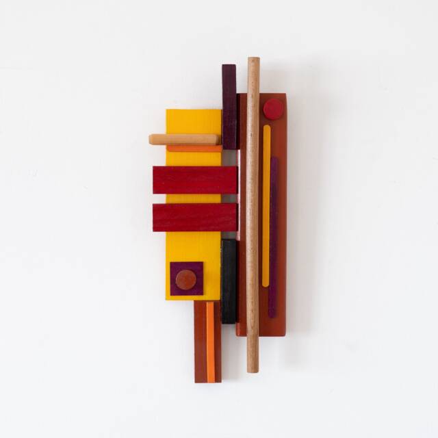 Colorful Wood Wall Decor - Red, Orange, Yellow Art For Bedroom, Living ...