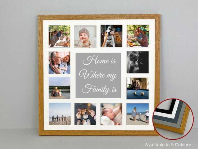 Personalised Multi Aperture Photo Frame. One Quote & Twelve 4x4 by Etsy ...
