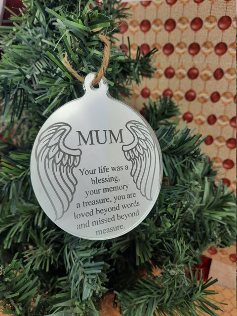 Angel Wings Personalised Hanging Coloured Mirror Perspex - 9cm/7.5cm ...