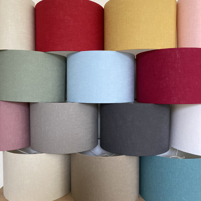 Great Quality 100% Linen Ceiling Light Shades Or Table Lampshades in 13 ...