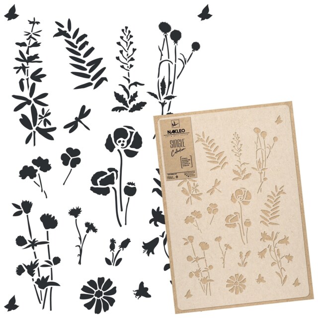 Large Meadow Flower Wall Stencil Reusable Diy Template by Etsy ...