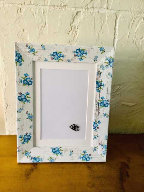Forget Me Nots Flower Picture Frame Decoupaged Distressed Photo by Etsy ...