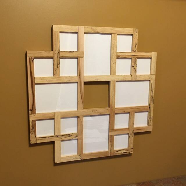 Spalted Maple Picture Frame Collage Multi Photo Display - 5x7 & 3.25 ...