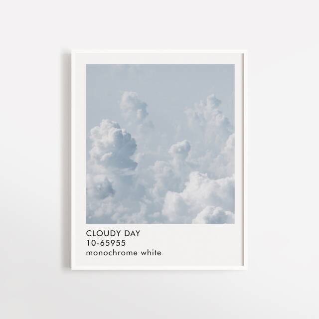 Cloudy Day Art Print Poster - Wall Minimalist Photography Cloud Texture ...