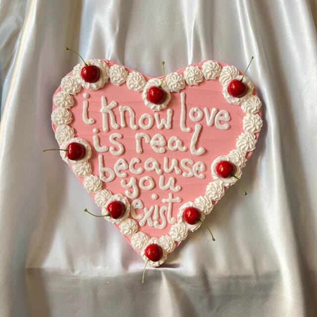 Pink Heart Cake Art Dopamine Decor by Etsy | ufurnish.com