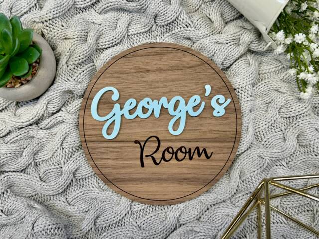 Bedroom Door Sign - Personalised Wood Name For Kids Accessories Plaque ...