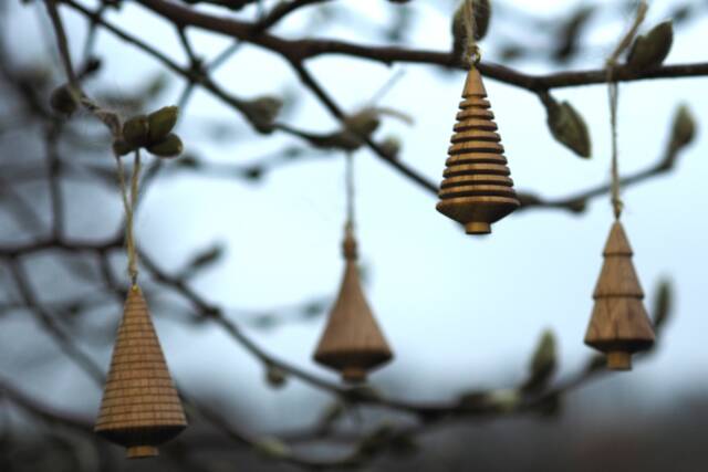 Handmade Oak Christmas Tree Decorations Scandi Style, Set Of 4 by Etsy ...