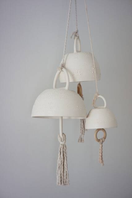 Handmade Hanging Bells Artisan Ceramic Pottery For Decorating Ringing ...