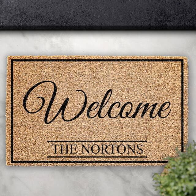 Personalized Family Name Coir Doormat - Welcome Mat by Etsy | ufurnish.com