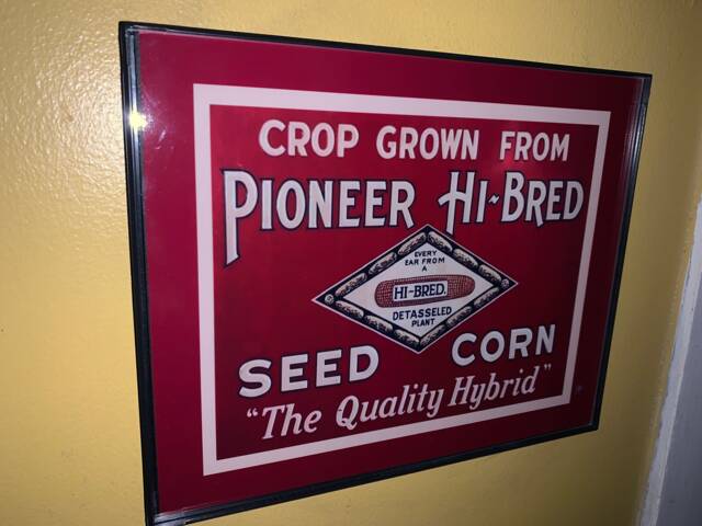 Pioneer Hi Bred Corn Feed Seed Barn Farm Farmer Garage Bar Framed ...
