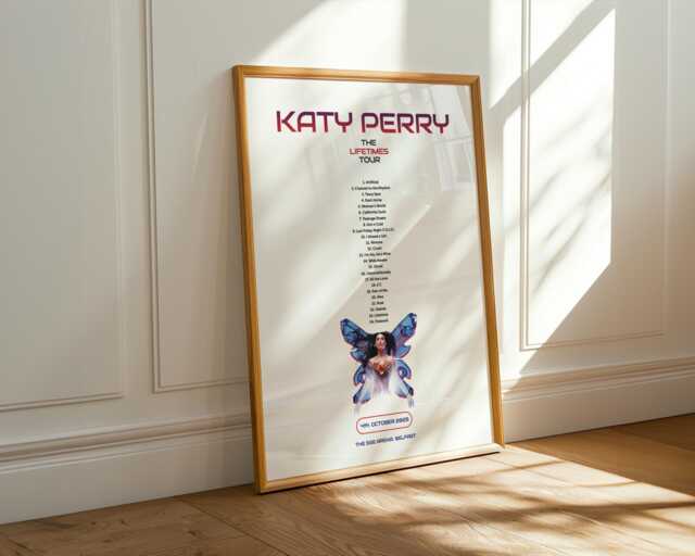 Katy Perry Setlist Print Lifetimes Tour 2025, Poster - All Dates ...
