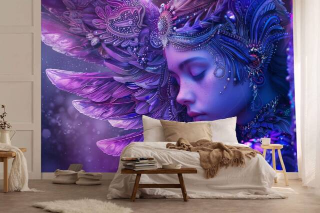 Wallpaper, Ethereal Angel Art Print Wall Mural, Peel & Stick by Etsy ...