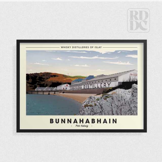 Whisky Distillery Print - Bunnahabhain Whiskey Wall Art by Etsy ...