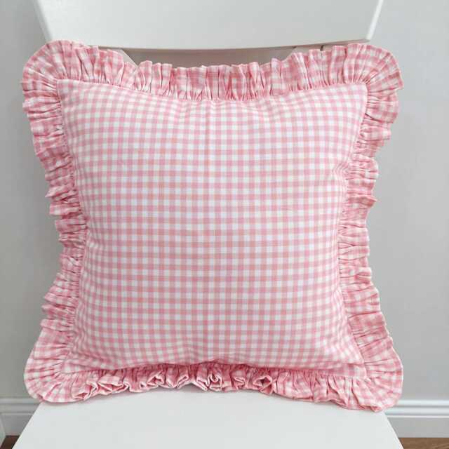 Bohemian Frill Linen Gingham Pillow Cover - Color Options With Edges Hello Mello Store by Etsy ...