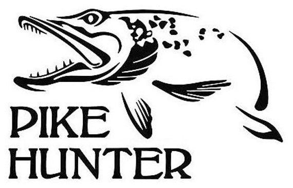 Pike Hunter Decal Sticker Wall Art Car Van Bonnet Vinyl Side Hood ...