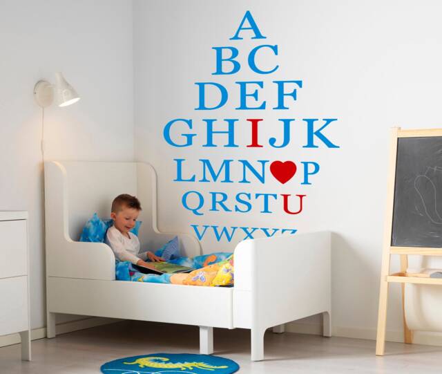 Alphabet Wall Decal, Letters Decal, Abc Wall Sticker, Kids Decals by ...