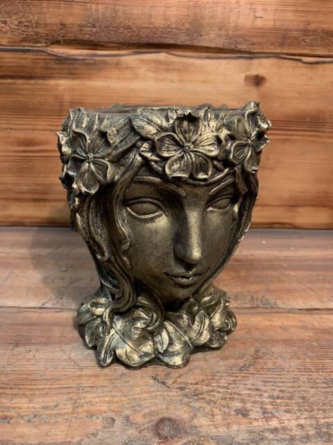Stone Garden Gold Female Bust Planter Plant Pot Statue Ornament by Etsy ...
