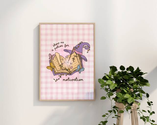 Show Me A Potion For Motivation Wall Art Print - Autumn Decor Witch ...