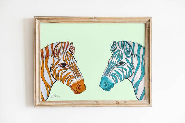 Zebra Print, Wall Art, Illustration, Zoo Animal Decor by Etsy ...