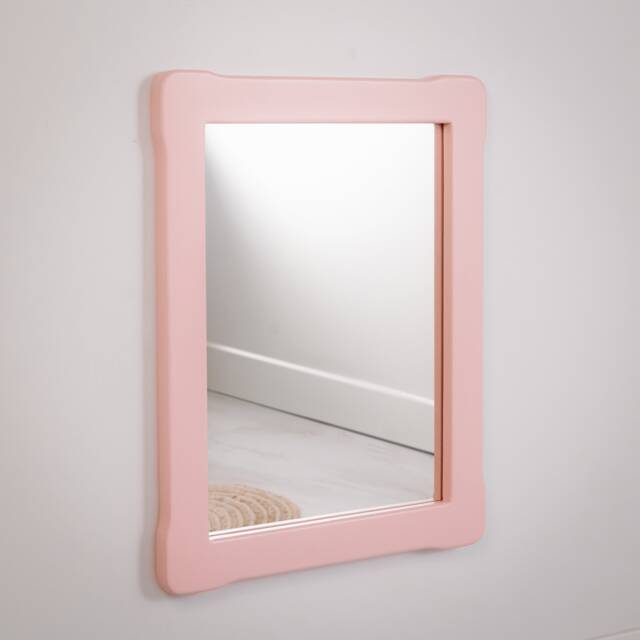 Small Kids Mirror, Nursery Mirror, Montessori Decorative Pink Wooden ...