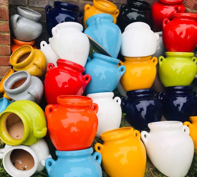 Tunisian Ceramic Hanging Urn Wall Pot 25x19cm Handmade Potteryplease ...