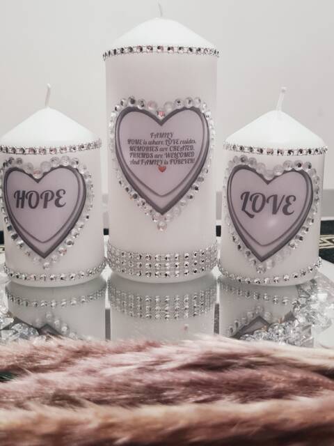 New Home Gift Candle, Family Candle, Luxury Decoration, Bling Candles ...
