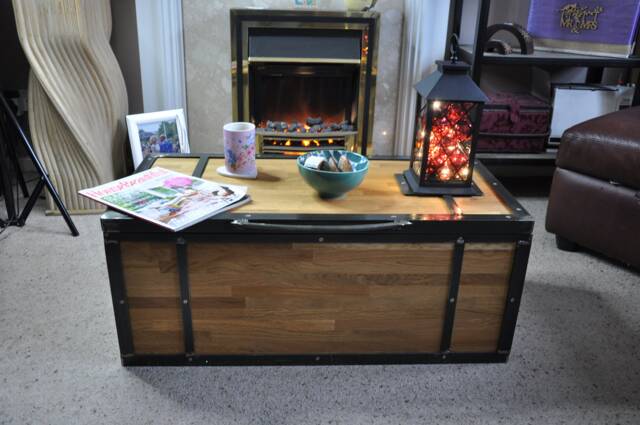 Coffee Table, Blanket Box, Storage, Oak Table-Trunk-Box-Coffee Table ...