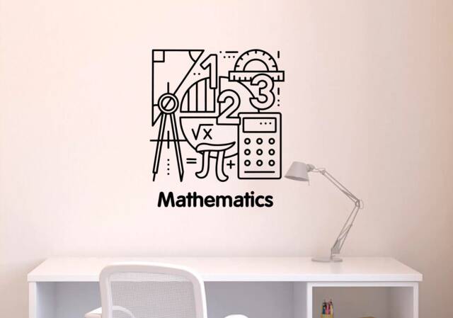 Mathematics Wall Vinyl Decal School Science Education Sticker Home ...