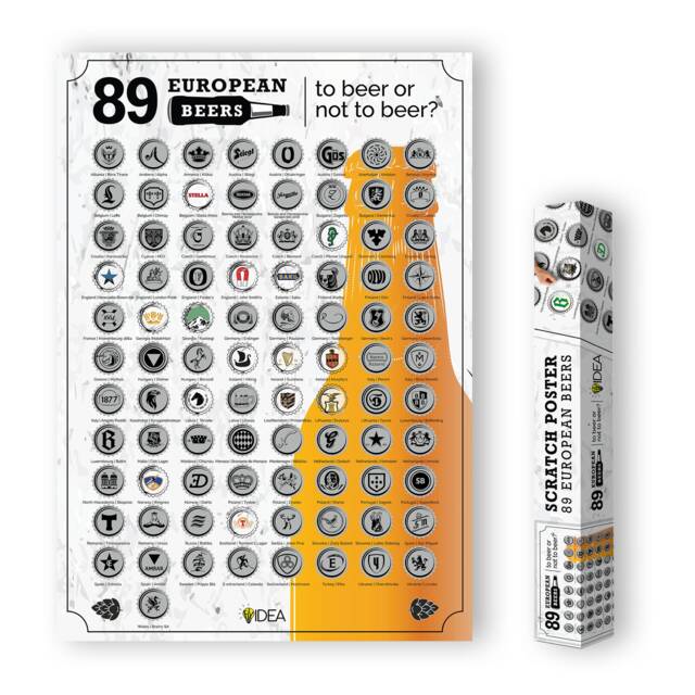89 European Beers Scratch Poster - Beer Lover Gift by Etsy | ufurnish.com
