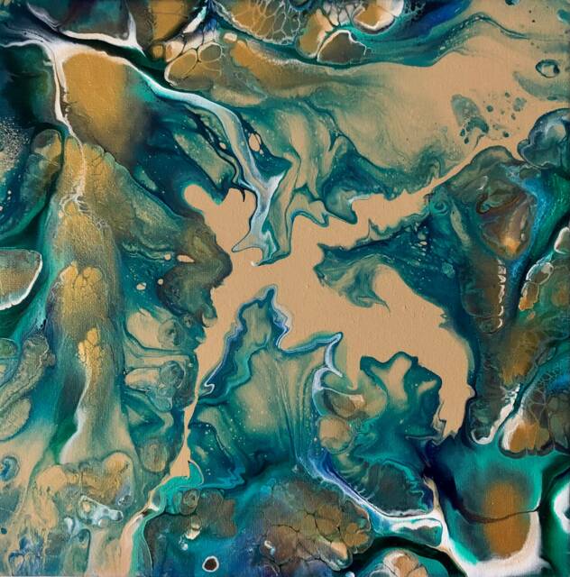 Ocean Inspired Dutch Pour Fluid Art Abstract Painting Wall Art by Etsy ...