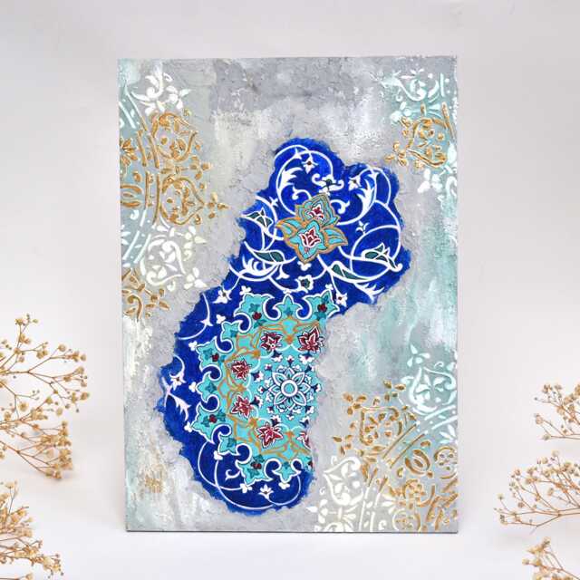 Persian Art Wall Decor, Iranian Mural, Painting, Tile Decorative Panel ...