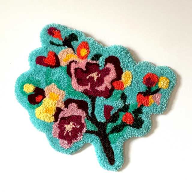 Tufted Carpet Of Flower Bouquet, Floral, Interior Decoration, Handmade ...