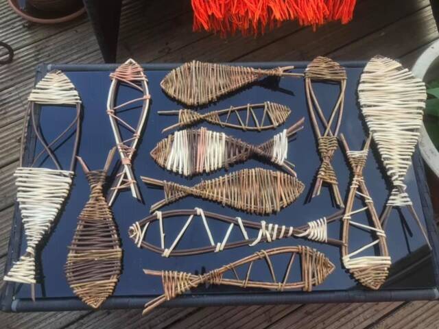 Willow Fish Sculptures, Wall Art, Fishing Lovers Gift, Hanging ...