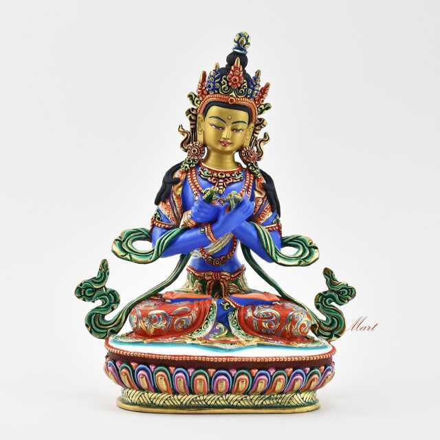 Hand Carved 24 Karat Gold Gilded & Beautifully Painted Tibetan Buddhist ...