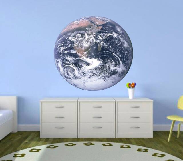 3D Earth Decal, Sticker, Wall Decor by Etsy | ufurnish.com