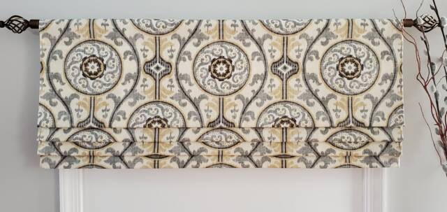 Bottom Pleated Lined Valance - Faux Roman Shade Valance Mhf Metal ...