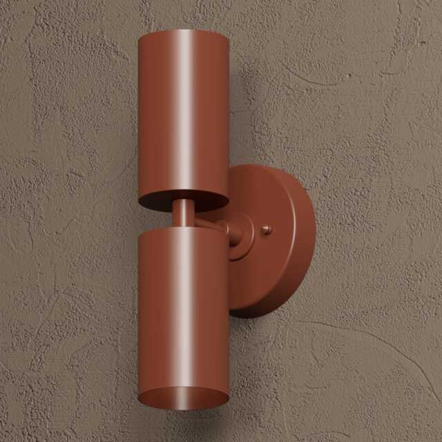 Double Light Cylinder Wall Sconce - Mid Century Modern Farmhouse Accent ...