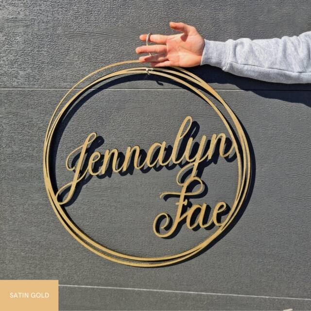 Personalised Wooden Personal Sign/ Birthday Hoop/ Kid Room Wall Hoop ...