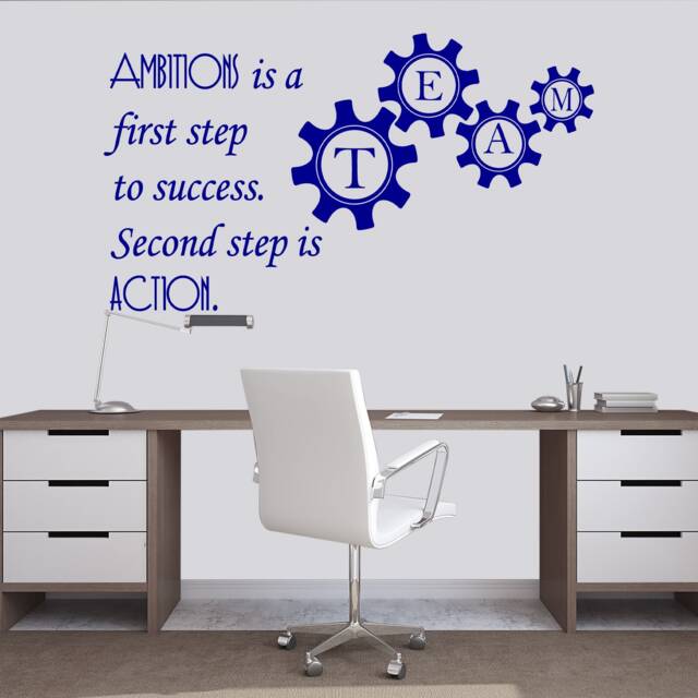 Teamwork Wall Decal Motivational Quote - Office Art Decor Sticker ...