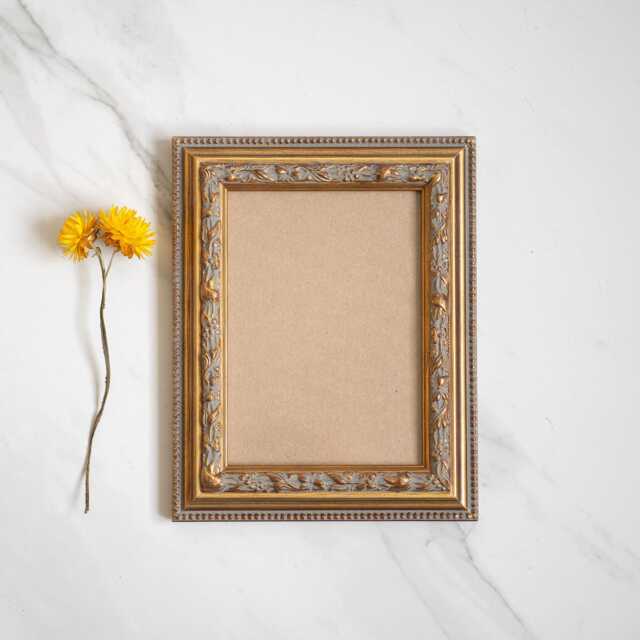 5x7 Inch -Wood Handcrafted Vintage Style Ornate Gold Picture Frame For ...