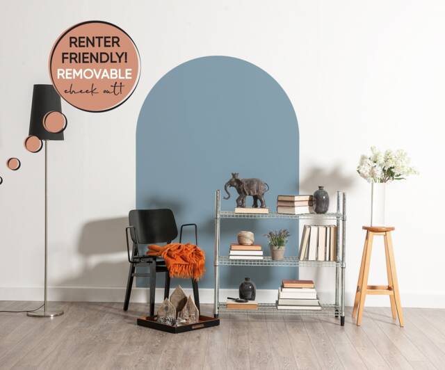 Arch Wall Decal, Sticker, Color Blocking, Removable Textured Vinyl by ...